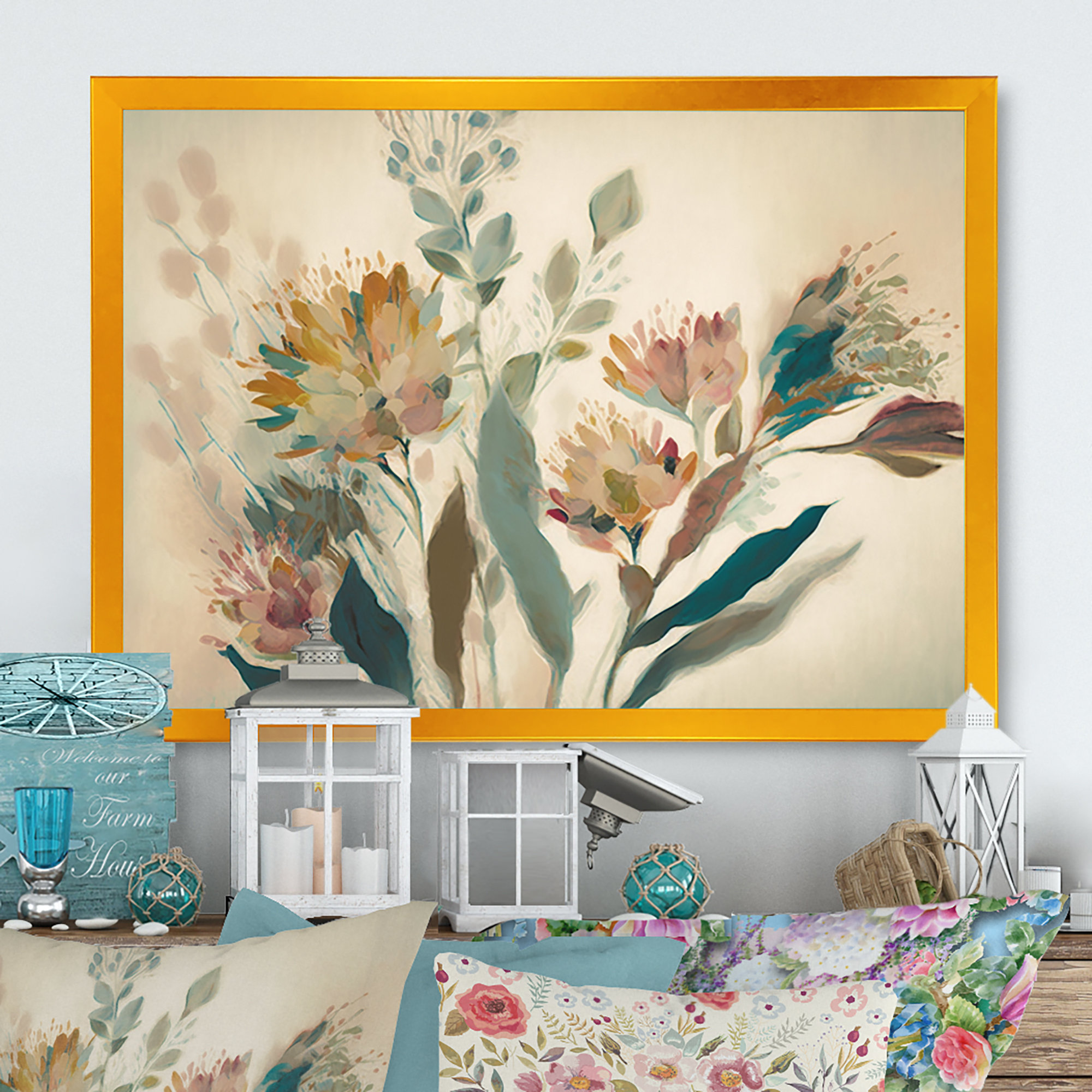 Red Barrel Studio® Wild Flowers In Faded Vintage Colours I - Floral ...