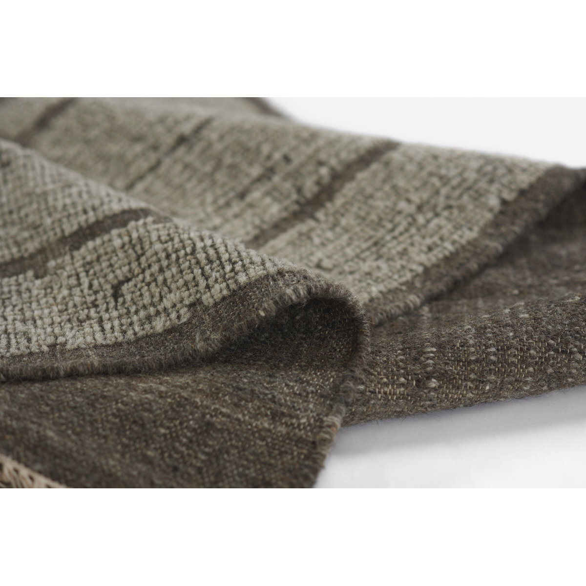 The Twillery Co.® Elick Geometric Handwoven Wool/Cotton Gray/Brown Area ...