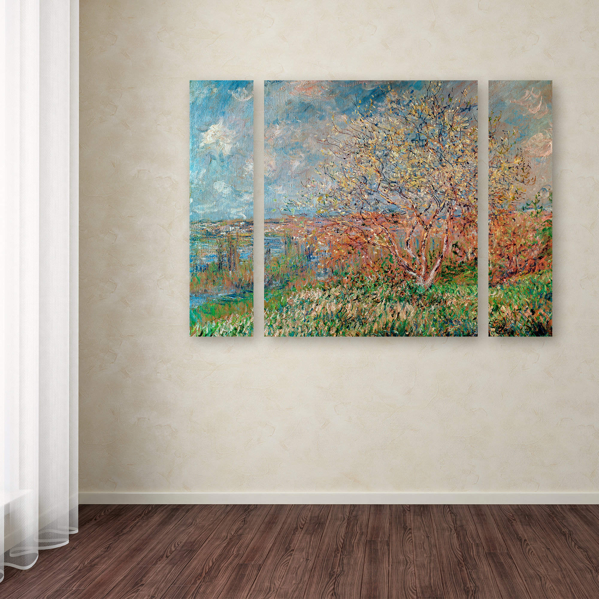 Vault W Artwork " Spring 1880 " by Claude Monet 3 - Pieces Painting ...