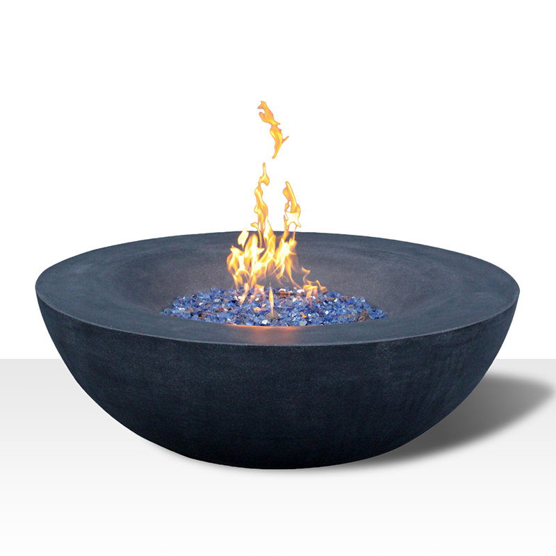 Latitude Run® Outdoor Concrete Propane gas Fire Pit bowl | Wayfair