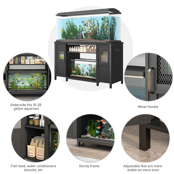 Tucker Murphy Pet™ Eito 880lbs Rectangle Aquarium Stand – Heavy-Duty ...