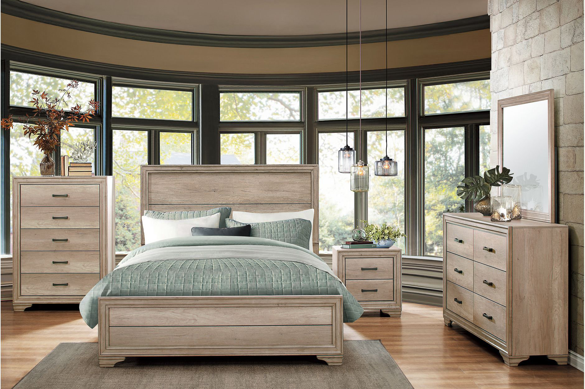 Winston Porter 3-1_Sherwood Rustic Melamine Panel Bedroom Set | Wayfair