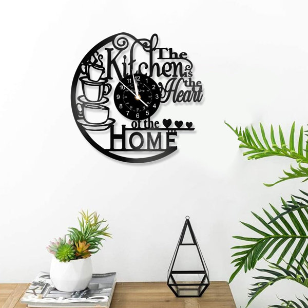 Gracie Oaks 12 Inch Kitchen Vinyl Record Wall Clock, Kitchen Heat Home ...