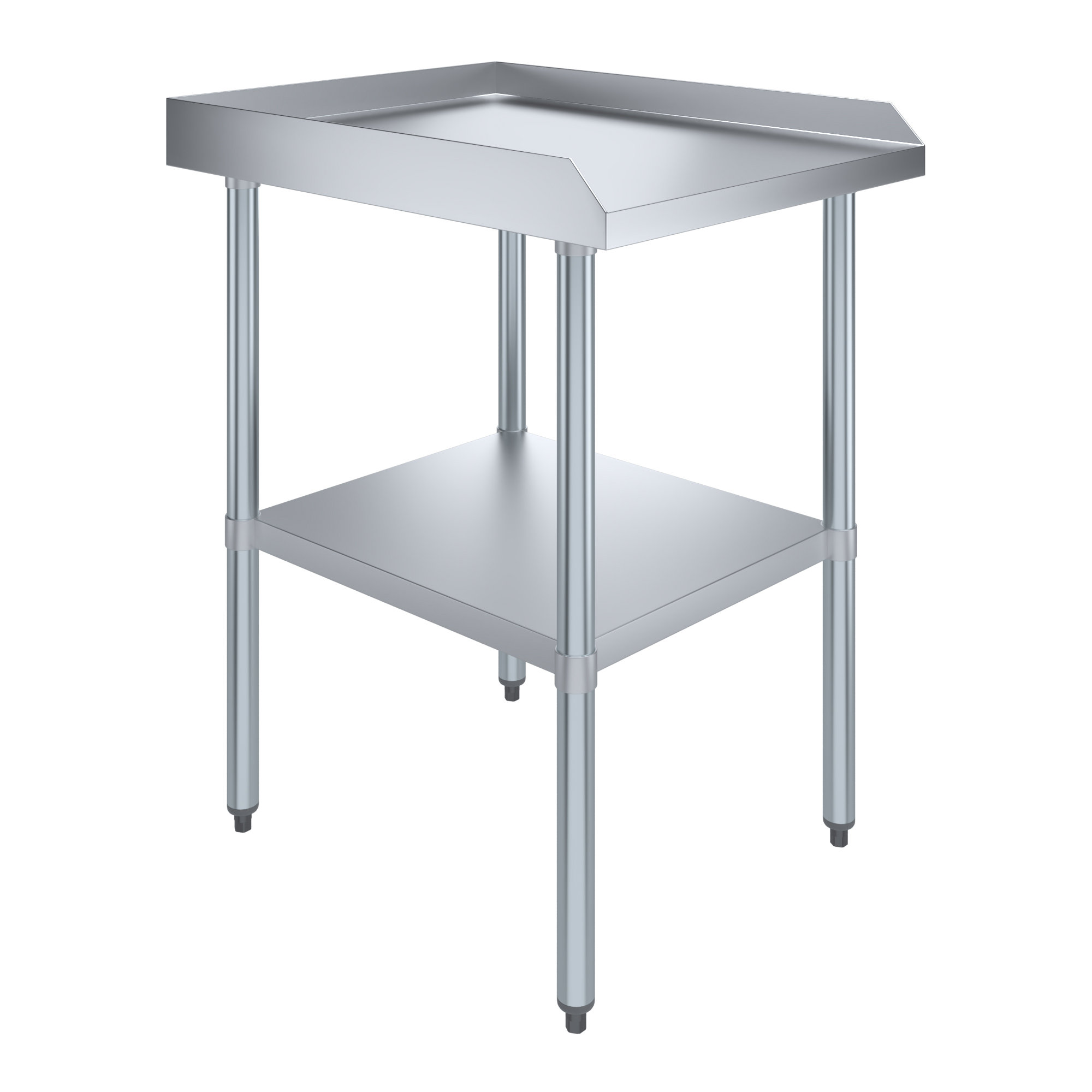 Amgood Commercial Metal Table with Backsplash and Sidesplashes | Wayfair
