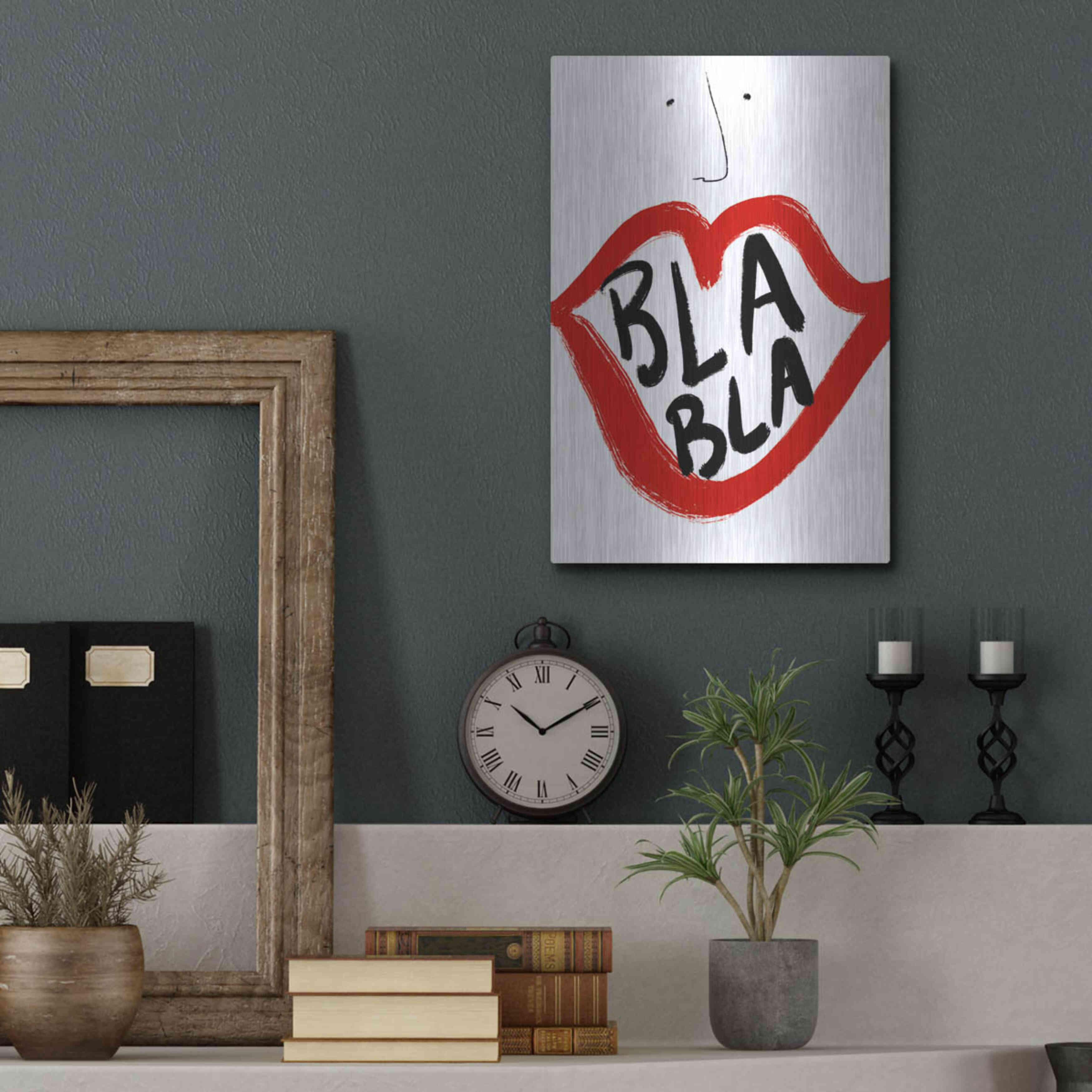 Red Barrel Studio® 'Bla Bla' by Cesare Bellassai, Metal Wall Art | Wayfair
