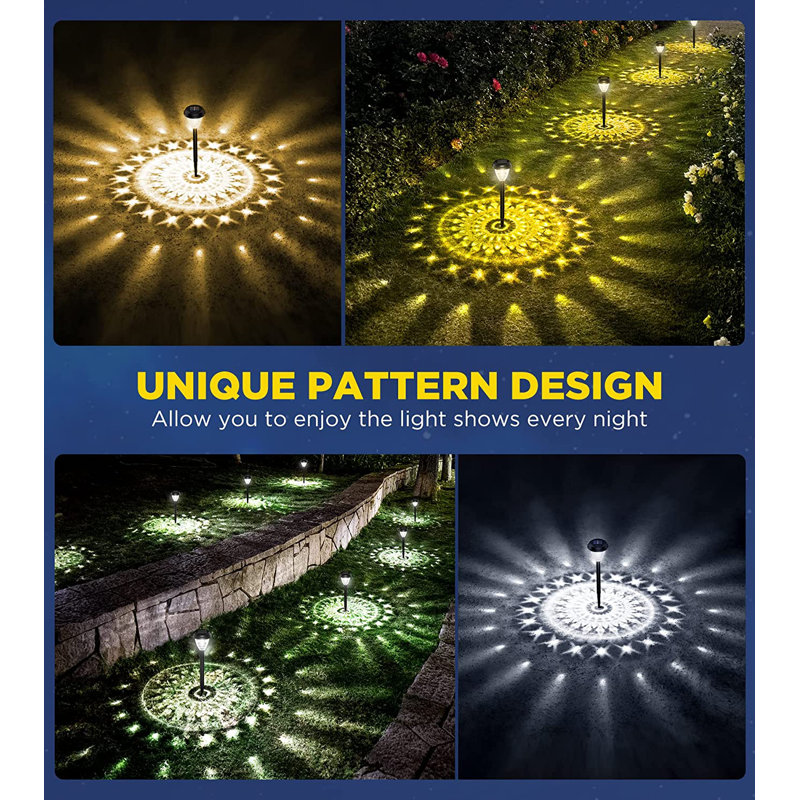 CG INTERNATIONAL TRADING Black Solar Powered Integrated LED Pathway ...