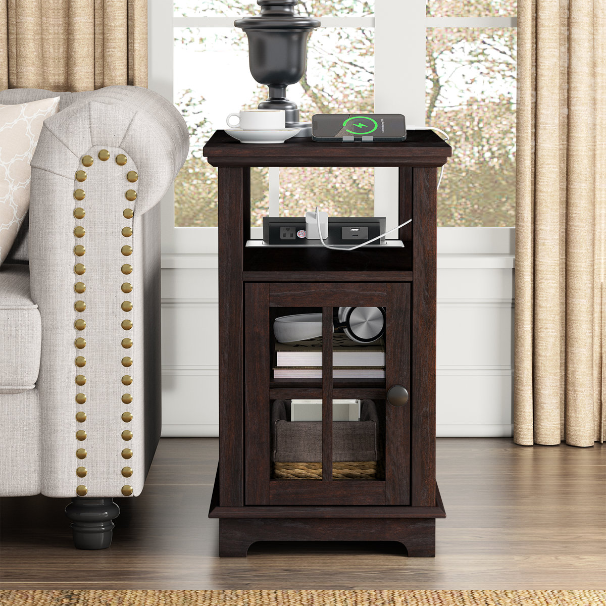 Red Barrel Studio® Boxley 2 Drawer End Table & Reviews | Wayfair