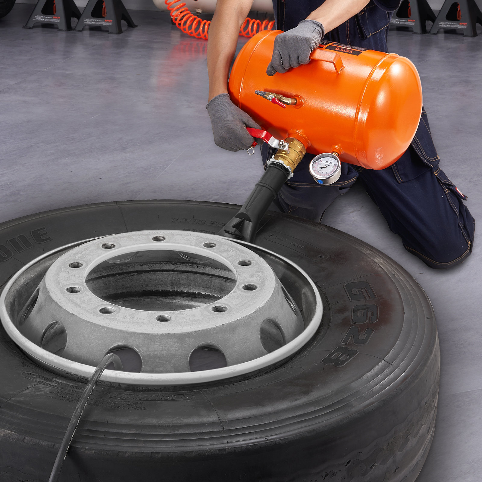 VEVOR Air Tire Bead Seater 5 Gal Blaster Tool Seating Inflator ...