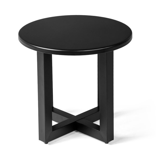 Ebern Designs Patio Round Metal Side Table | Wayfair