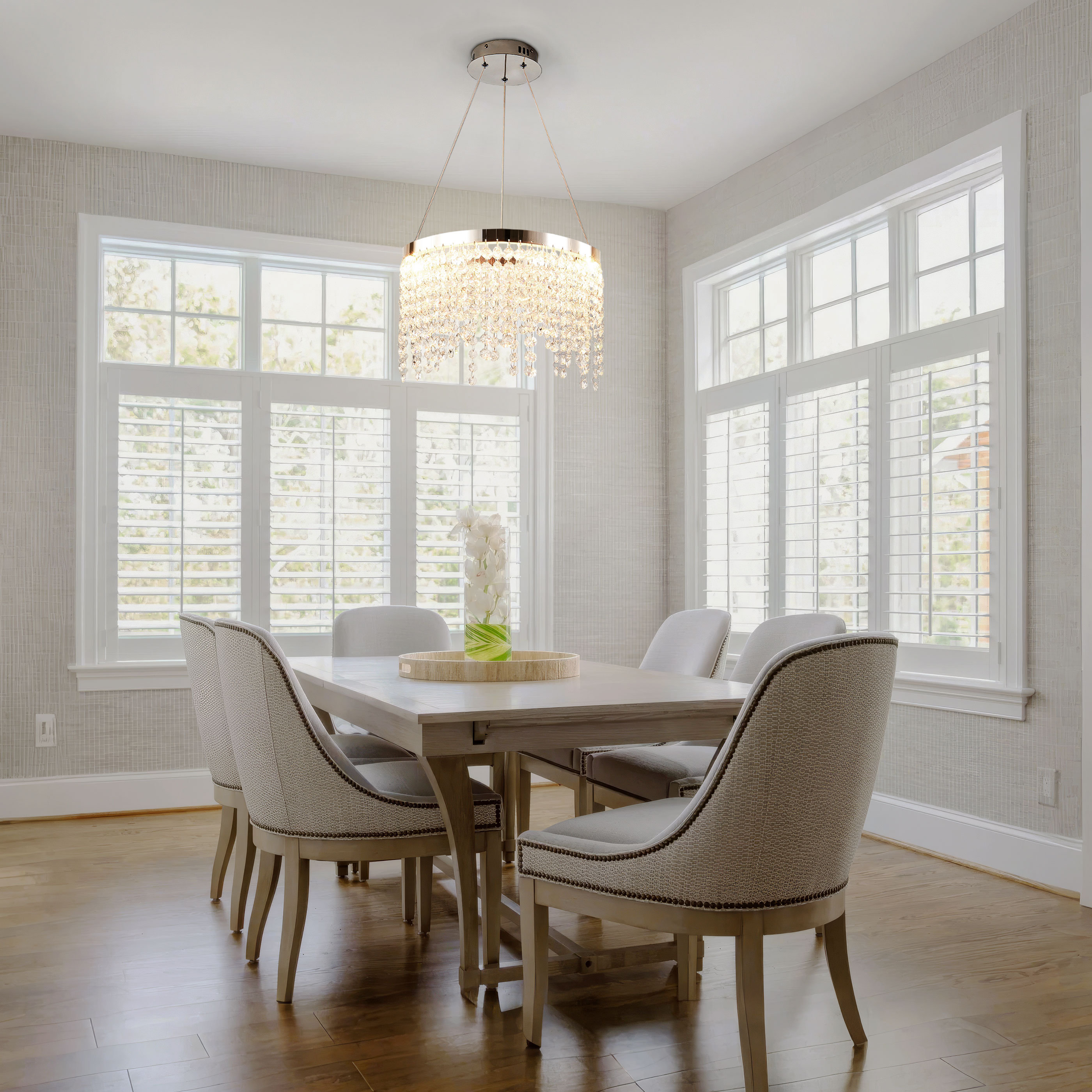 House of Hampton Led Chip Pendant Light With K9 Clear Crystal ...