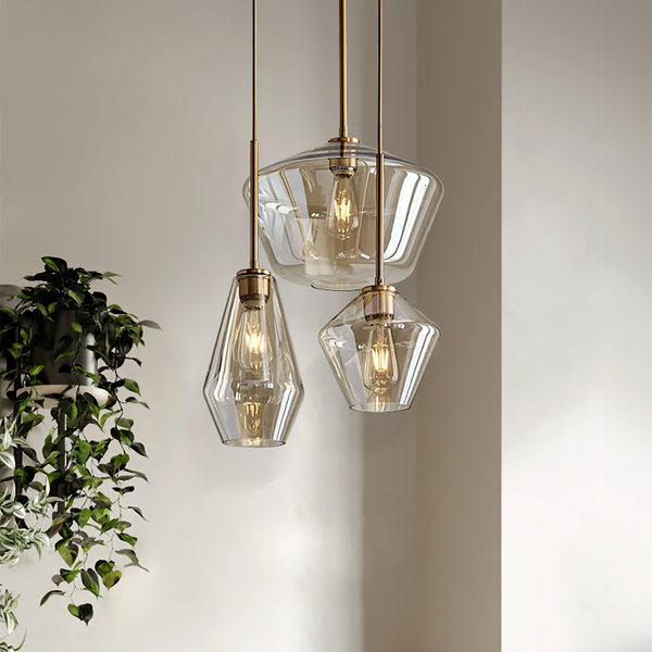 Mercer41 Macklyn 3 - Light Modern Pendant Light With Glass Shades ...