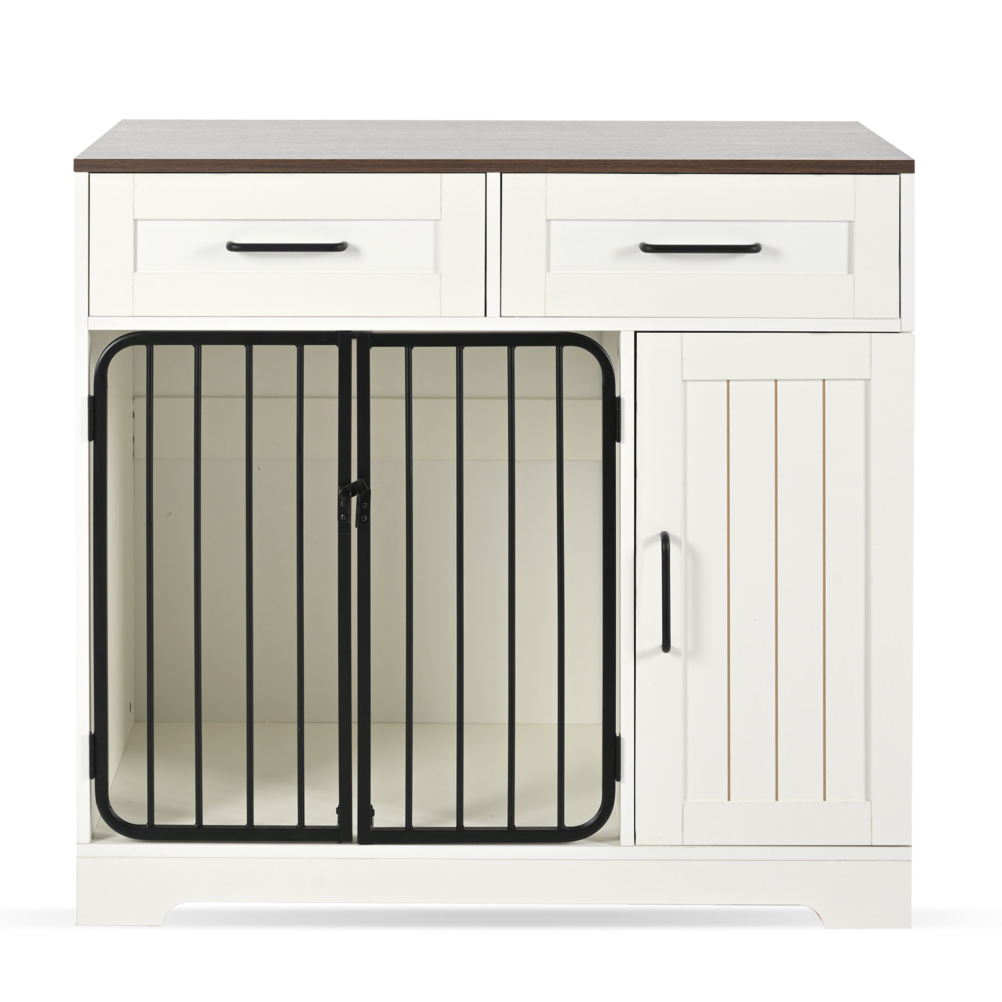 Tucker Murphy Pet™ Dog Crate Furniture with Storage Drawers and Cabinet ...