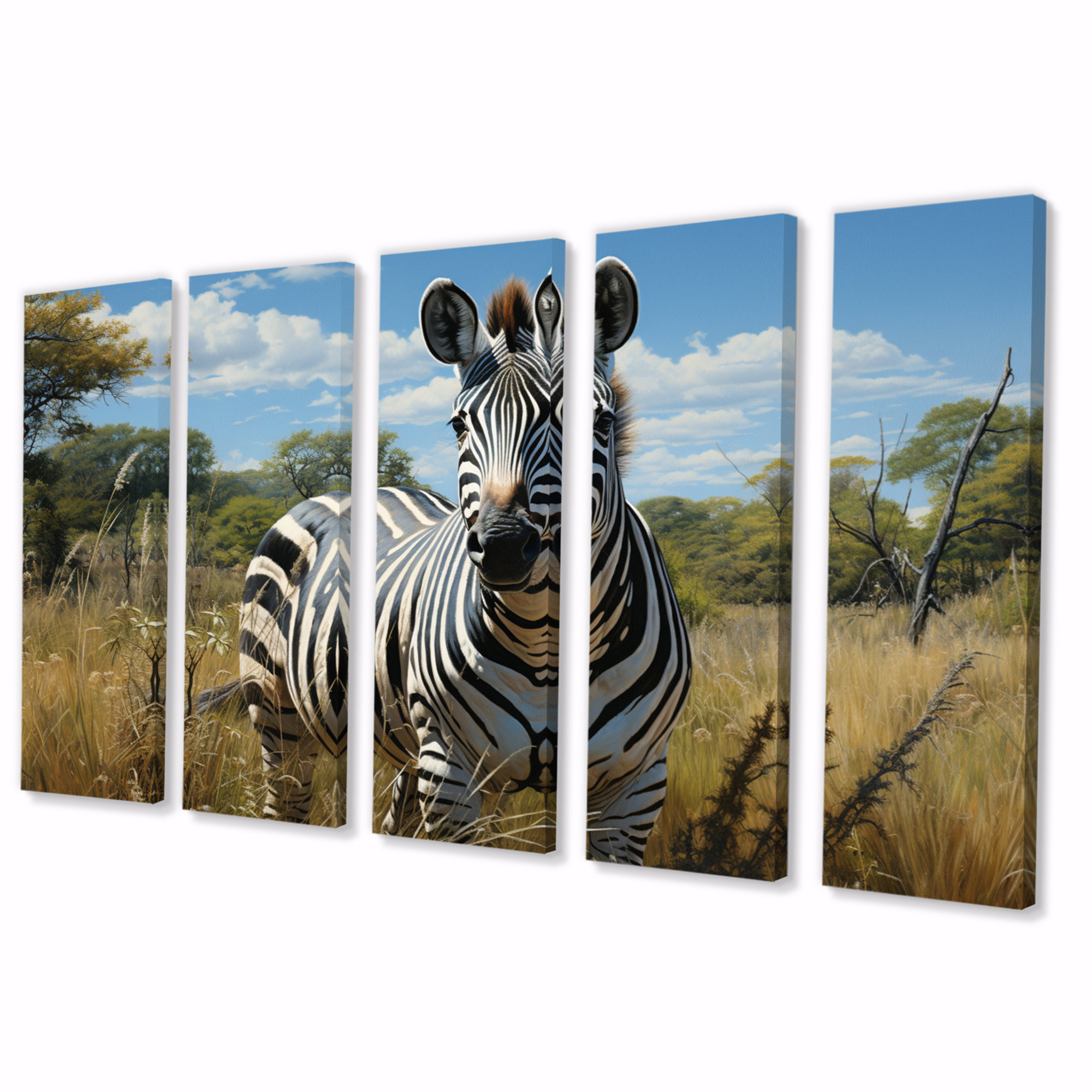 Dakota Fields Zebra Realistic Wildlife Portrait - Animals Wall Art ...