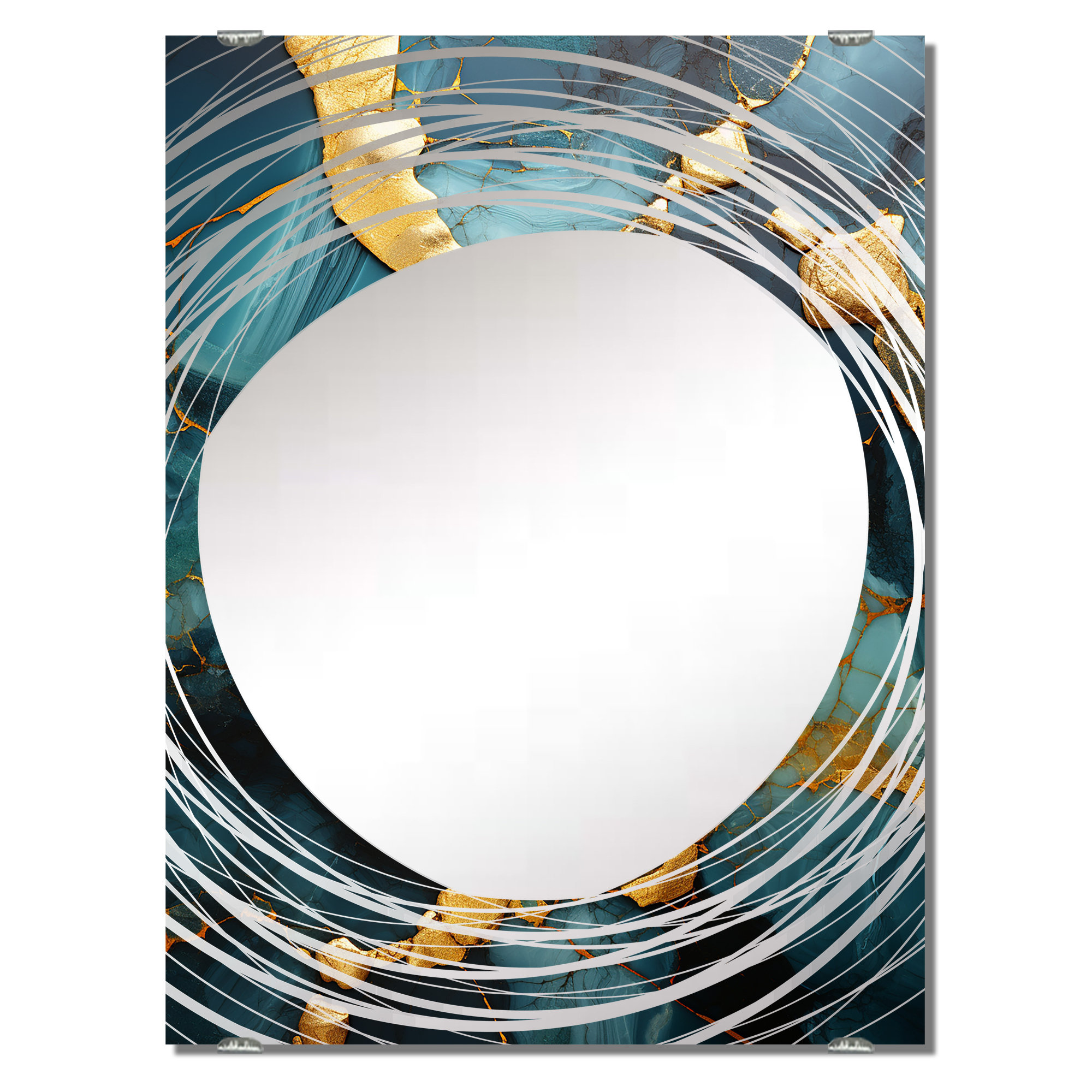 East Urban Home Tion - Abstract Wall Mirror Decor MIR137644 | Wayfair