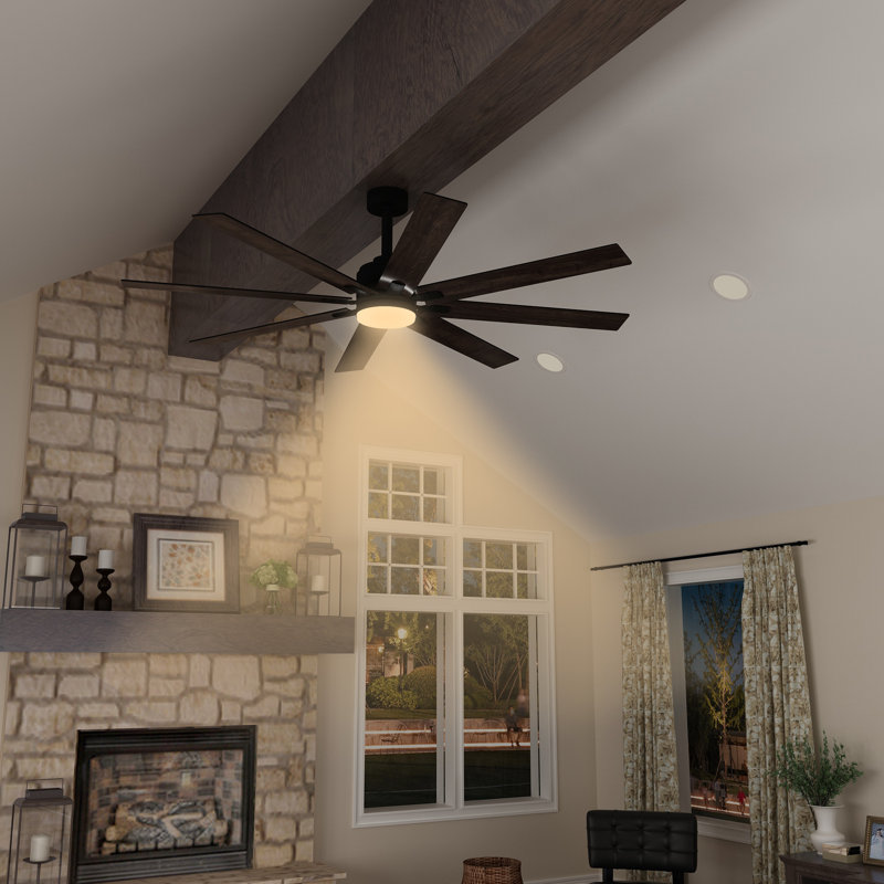 Ebern Designs 72.7" 8 Blade LED Standard Ceiling Fan DC Motor With ...