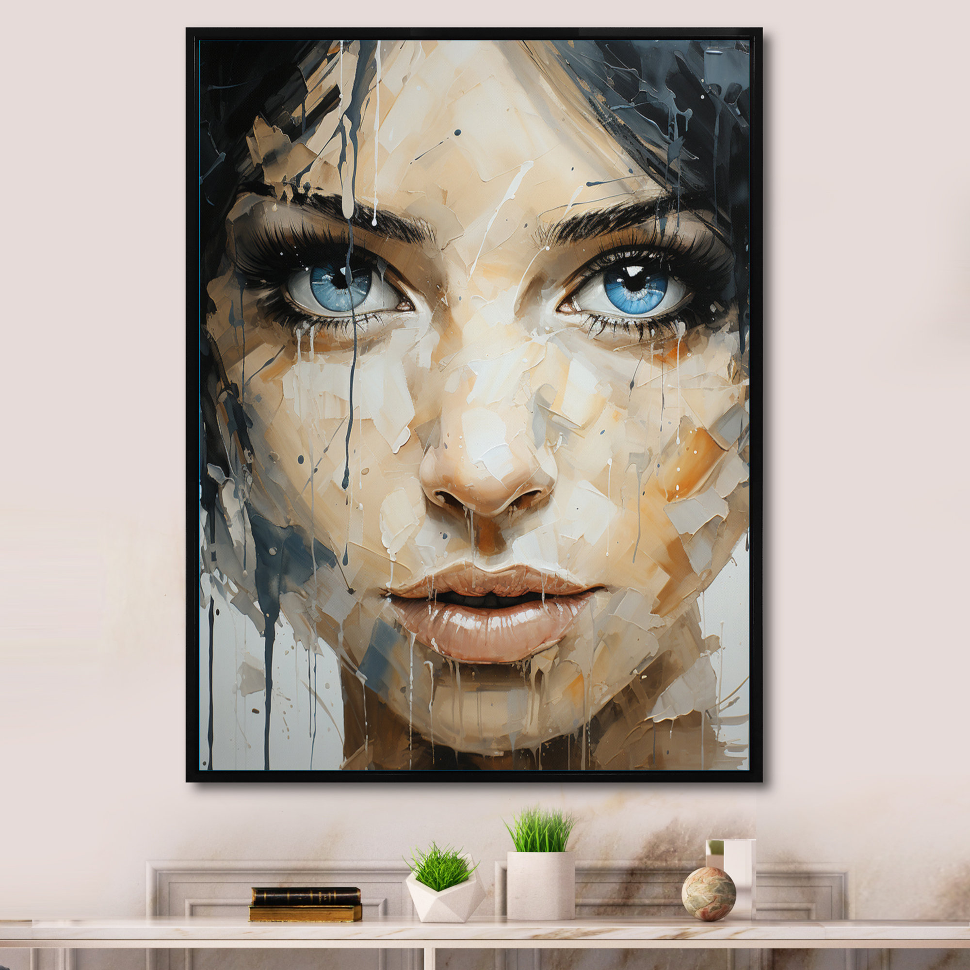 Red Barrel Studio® Woman Abstract Portrait On Canvas Print | Wayfair