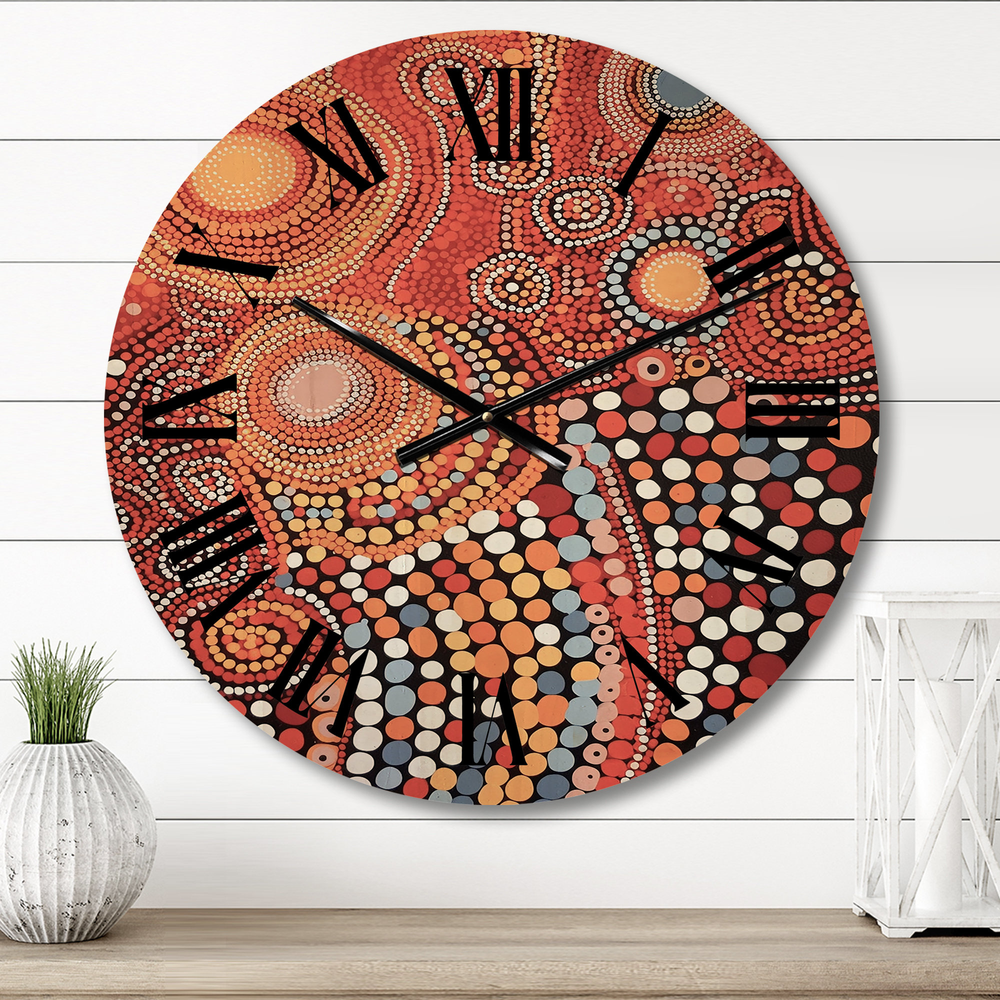 East Urban Home Aboriginal Circular Dot Amber Compositions III ...