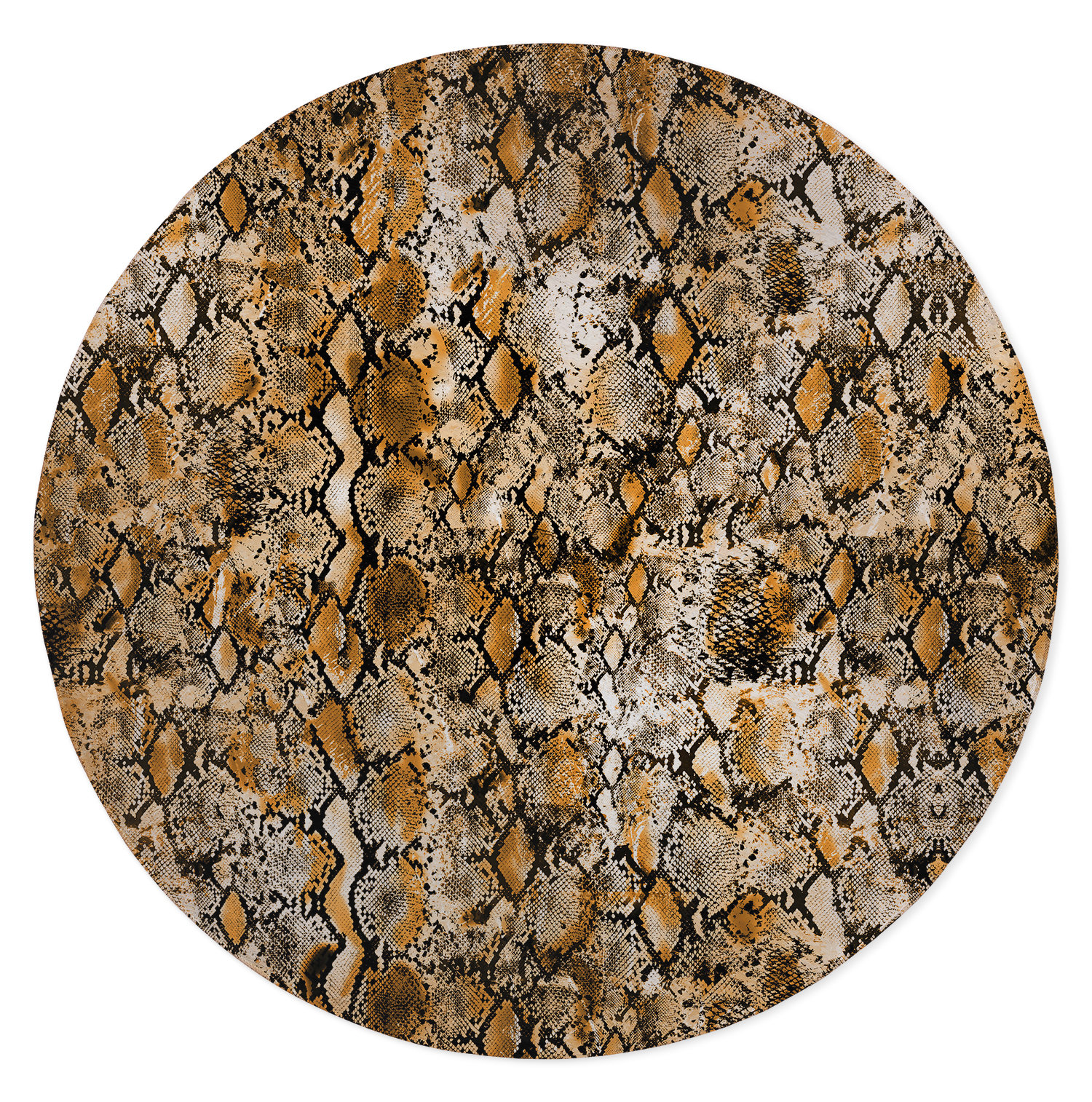 KAVKA DESIGNS Snakeskin Low Pile Carpet Straight Round Chair Mat | Wayfair