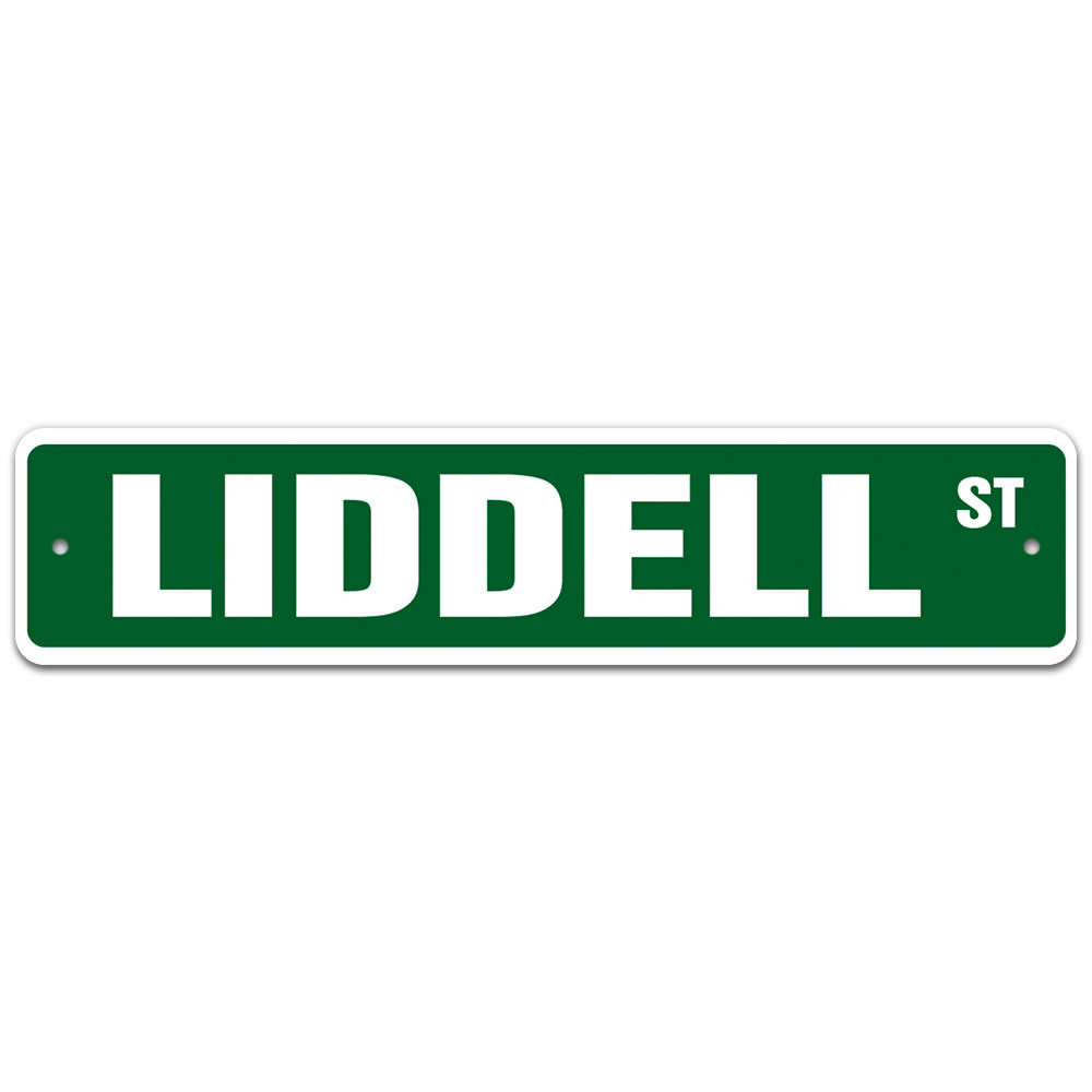 Trinx LIDDELL Aluminum Street Sign Childrens Name Room Metal Sign ...