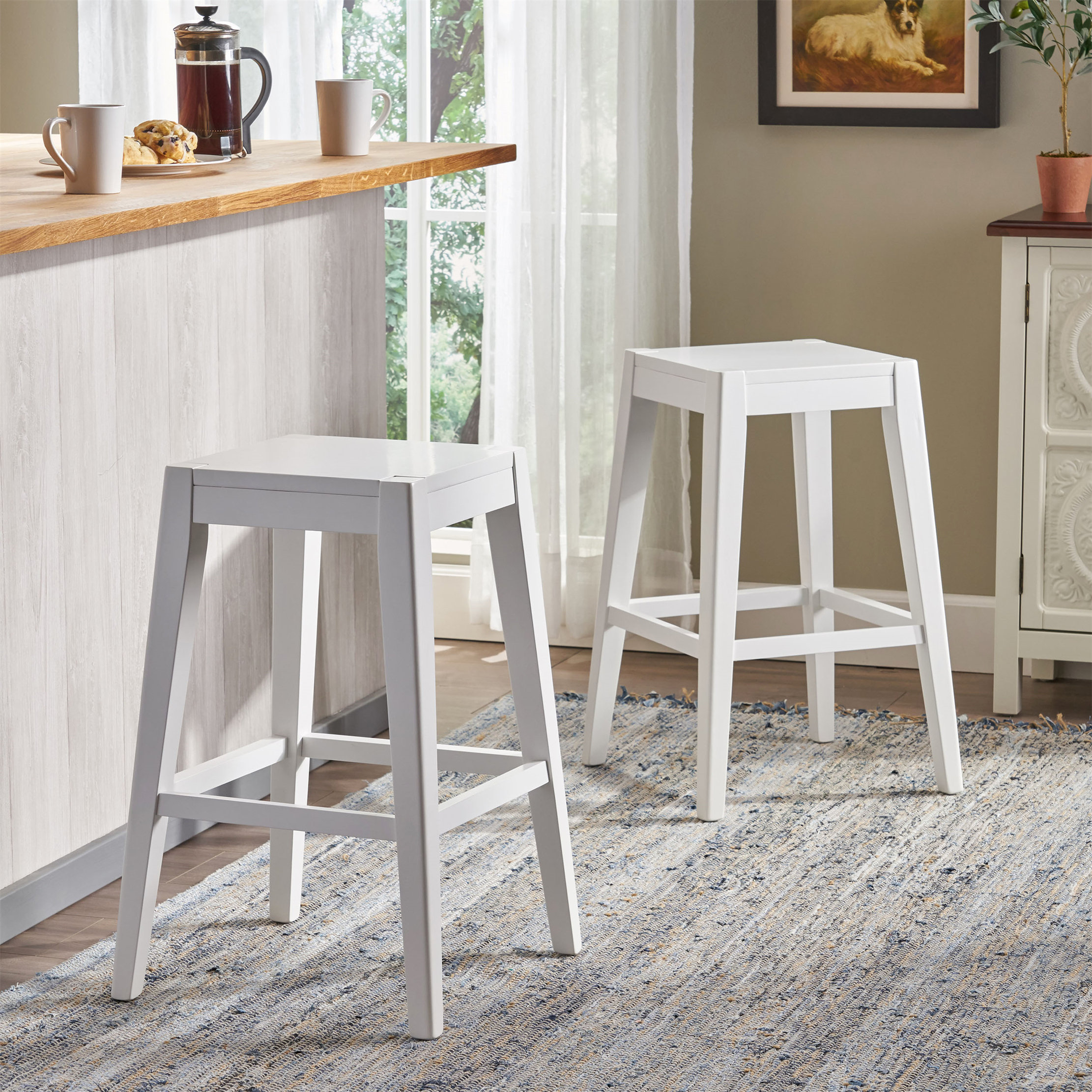 Ophelia & Co. Set Of Two Handcrafted Counter Stools | Wayfair