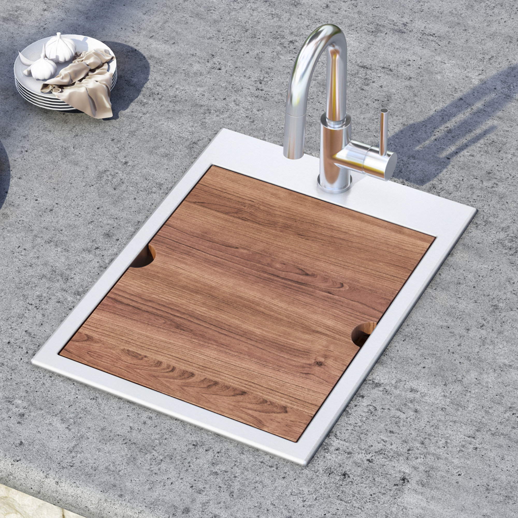 Ruvati Workstation Drop-in Topmount Bar Prep RV Sink 16 Gauge Stainless ...