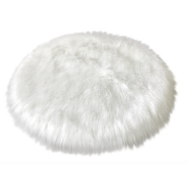 Union Rustic Whitner Faux Sheepskin Solid Color Rug & Reviews | Wayfair