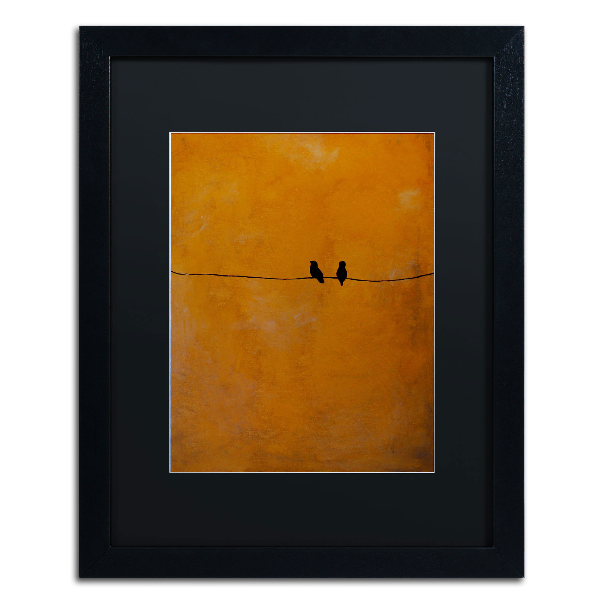 Winston Porter Bird Pair Yellow by Nicole Dietz - Picture Frame Graphic ...