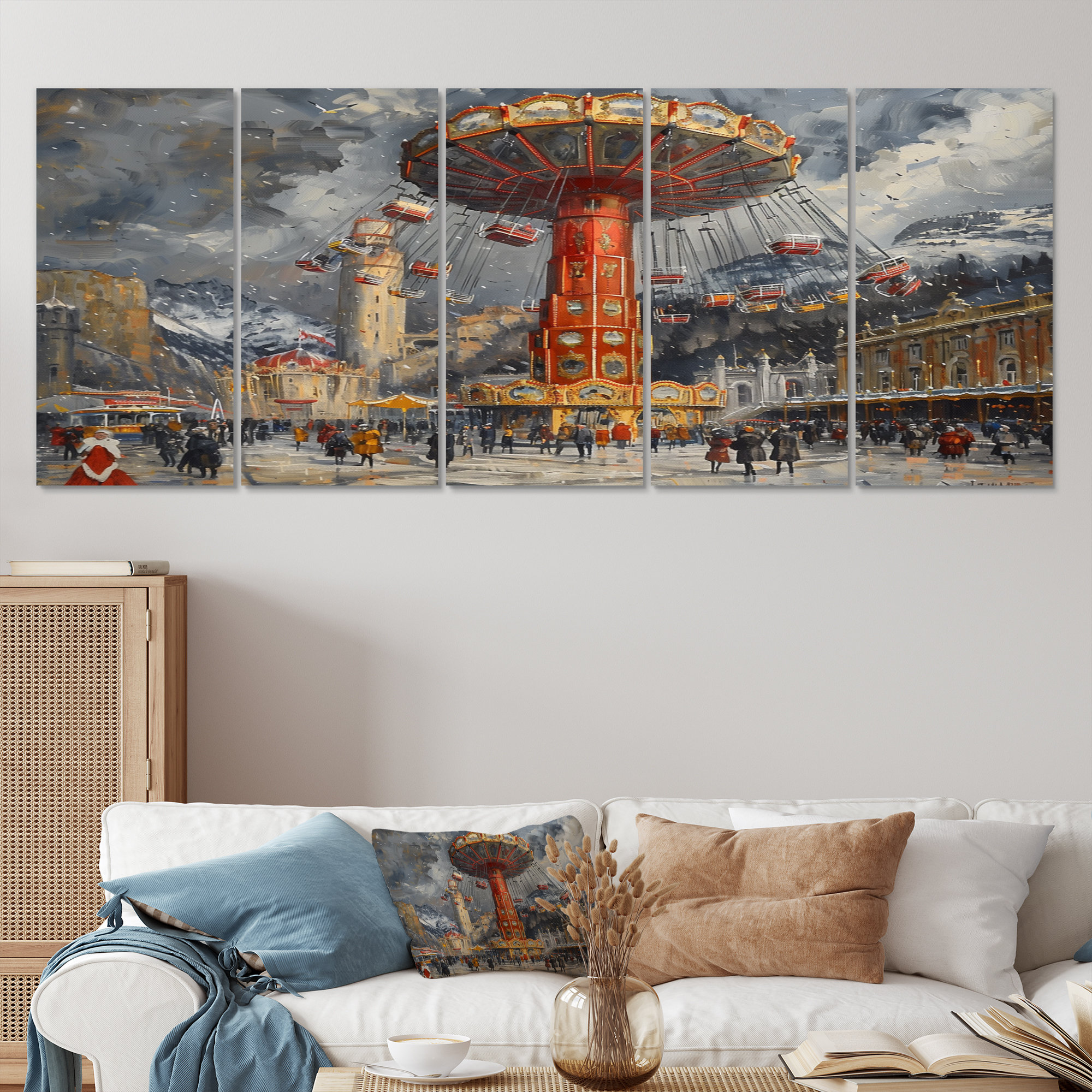 Design Art Carousel Amusement Parks Adventure IV - Amusement Parks Wall ...
