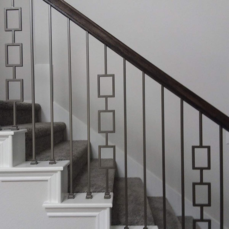 BTERAZ Triple Rectangle Stair Iron Balusters | Wayfair
