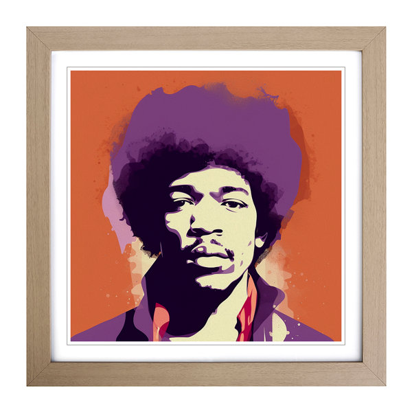 Marlow Home Co. Jimi Hendrix Minimalism - Single Picture Frame Art ...