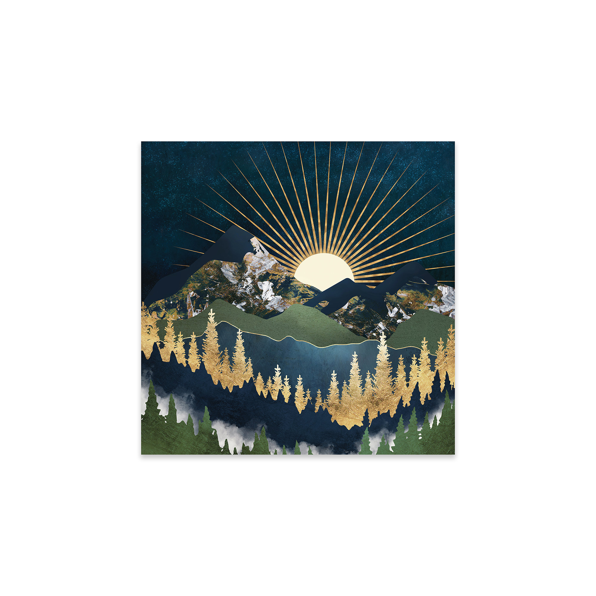 Millwood Pines Midnight Mountains by SpaceFrog Designs | Wayfair
