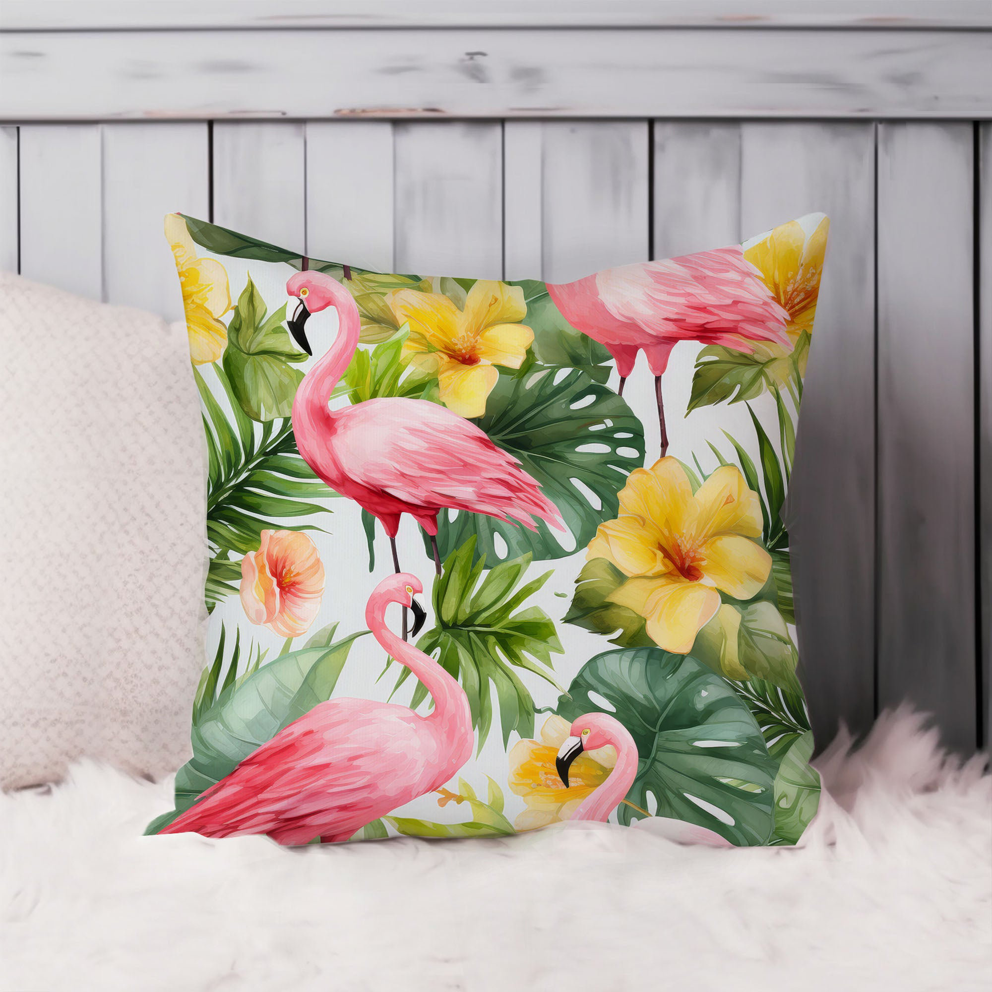 Ethan Taylor Animals Hawaiian Tropical Flamingos and Botanical I Birds ...