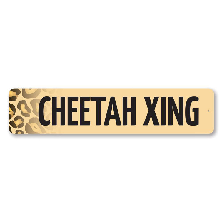 Lizton Sign Shop, Inc Cheetah Crossing Aluminum Sign - Wayfair Canada