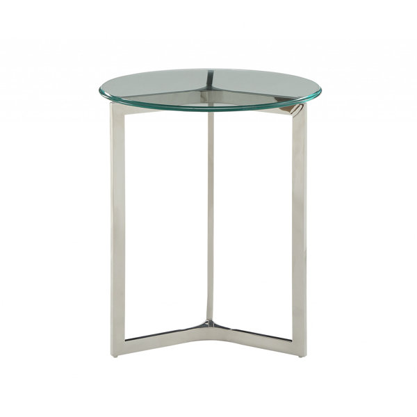 Lefancy.net Lefancy 24" Chrome And Clear Glass And Metal Round End ...