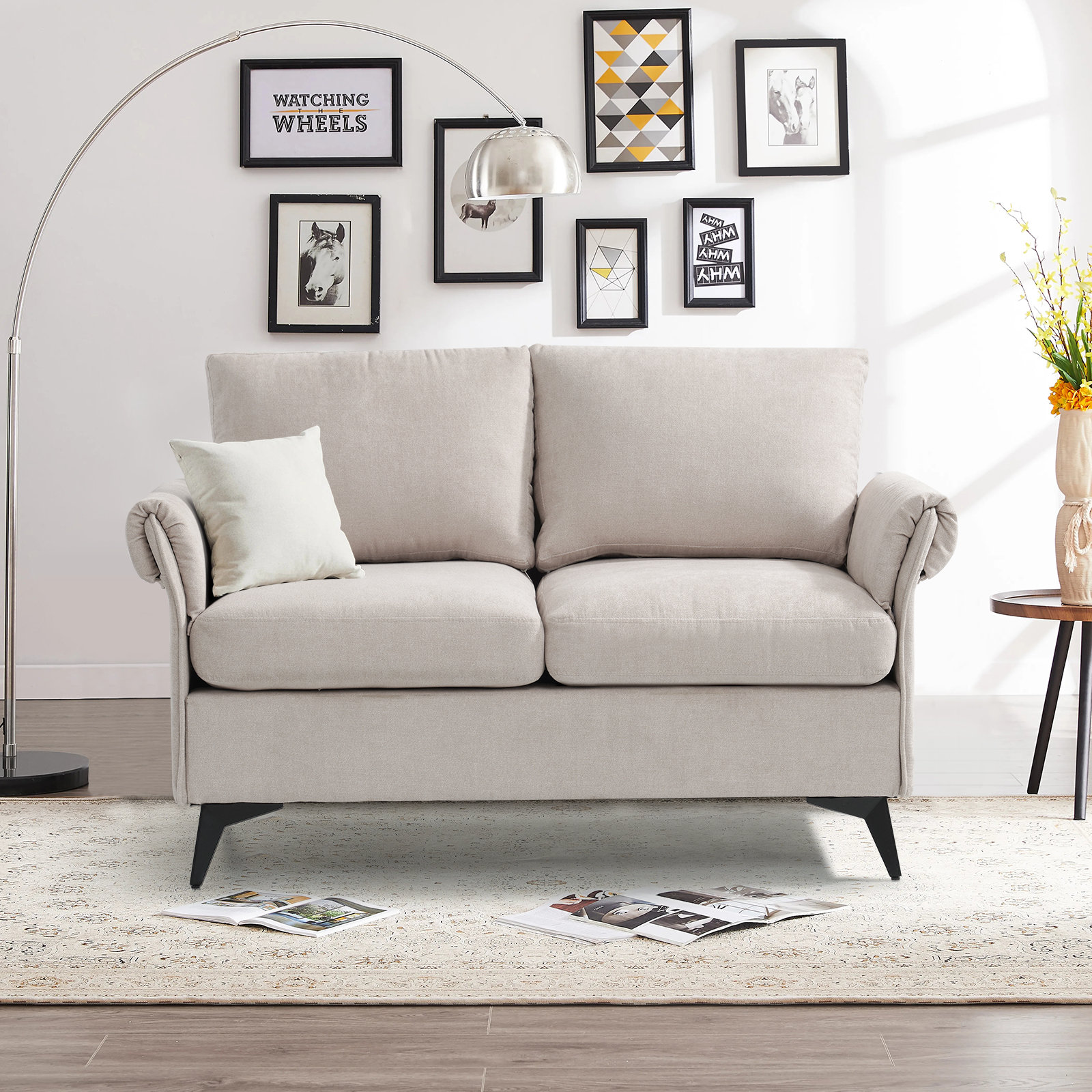 Red Barrel Studio® Wirra 50.4" Small Loveseat Sofa for Small Spaces ...