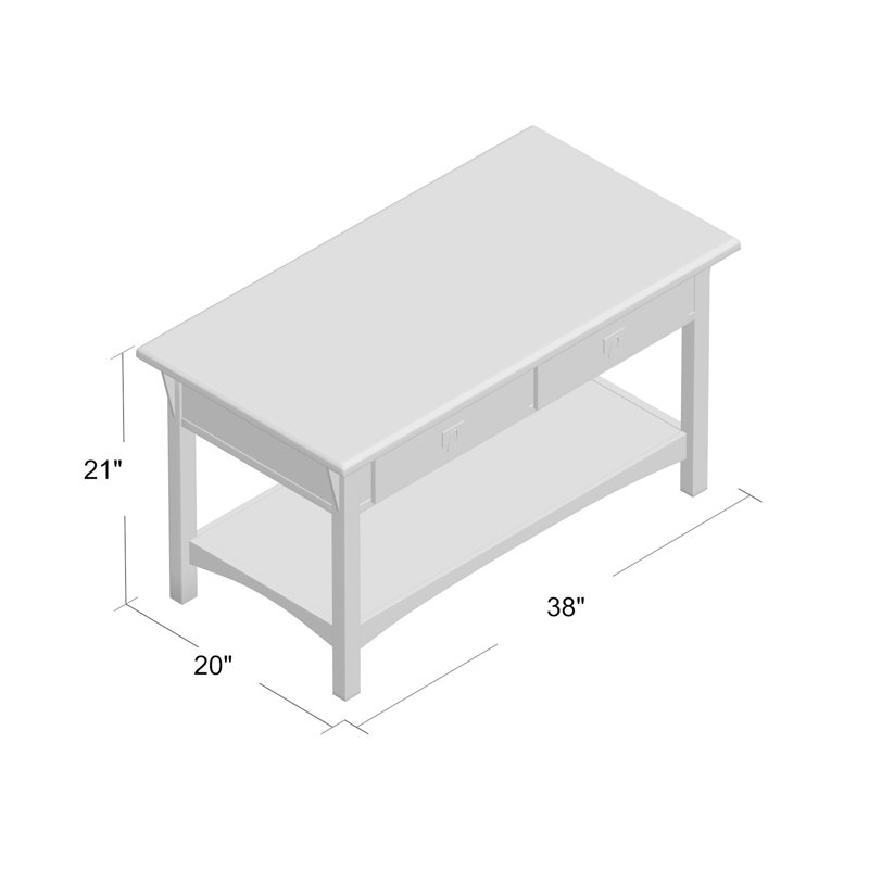 Loon Peak® Mission Small Spaces Solid Wood Coffee Table & Reviews | Wayfair