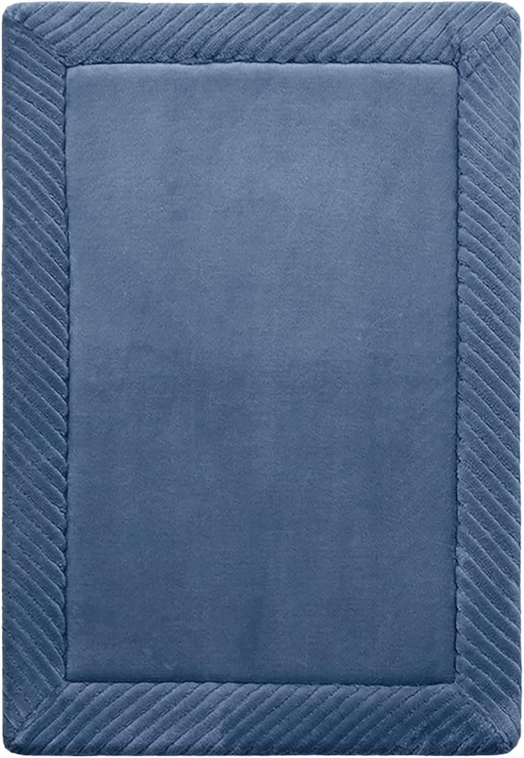 Hokku Designs Habitude Flannel Bath Mats For Bathroom, Bordered Memory ...