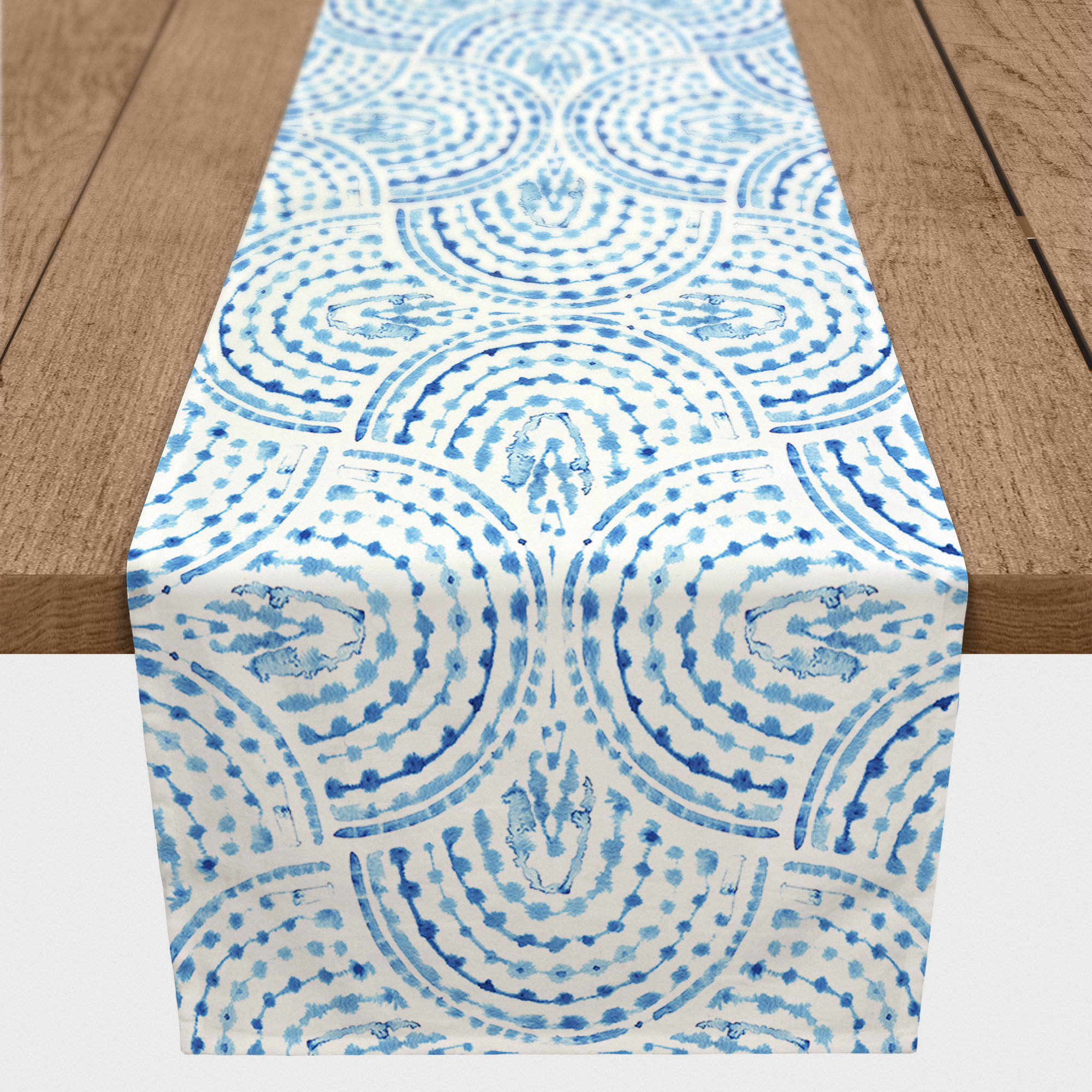 Bungalow Rose Rectangular Scallop Polyester Table Runner | Wayfair