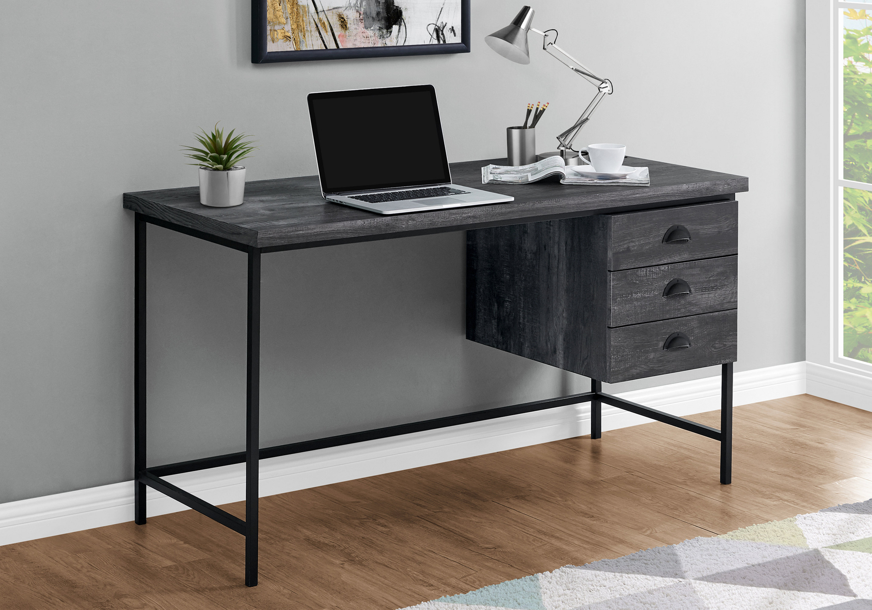 Ivy Bronx Computer Desk, Home Office, Laptop, Storage Drawers, 55"L ...