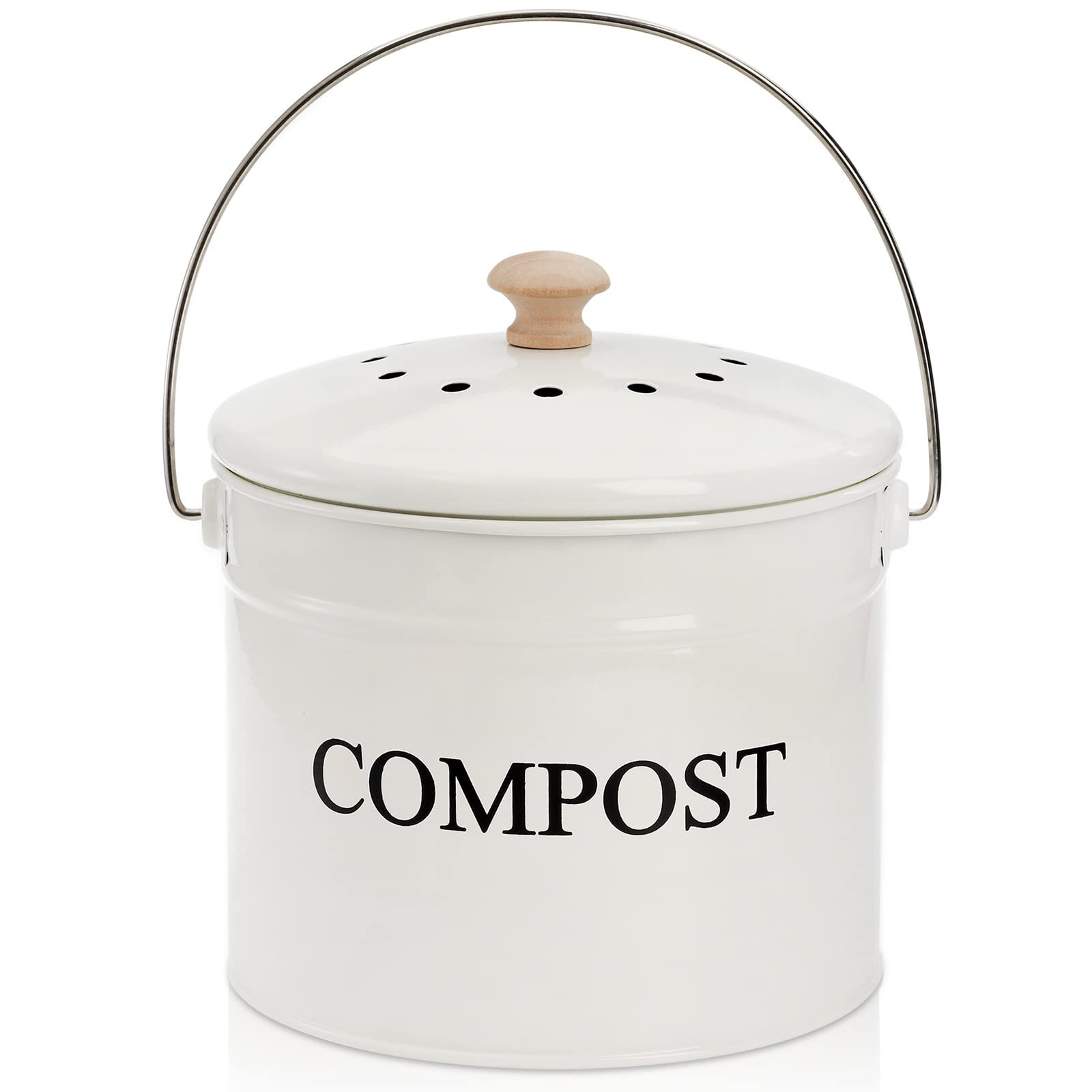 EDGAR'S FURNITURE MANUFACTURING INC Compost Bin Kitchen Countertop, 1 ...