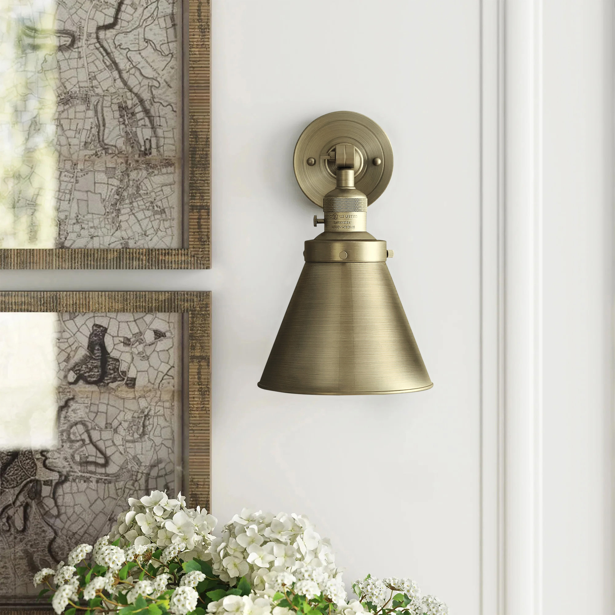 Greyleigh™ Donovan 1 - Light Dimmable Armed Sconce & Reviews | Wayfair