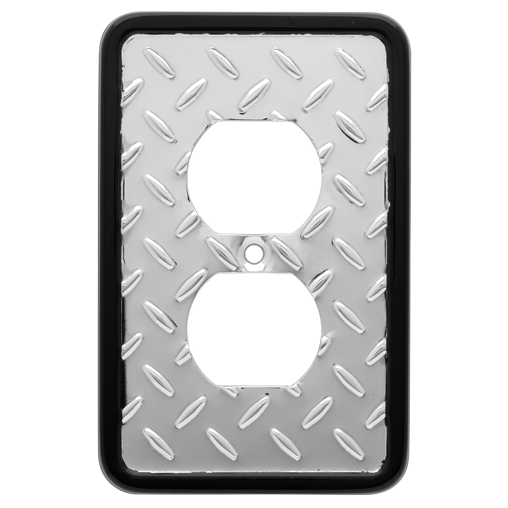 Franklin Brass Diamond Plate 1-Gang Duplex Outlet Wall Plate & Reviews ...