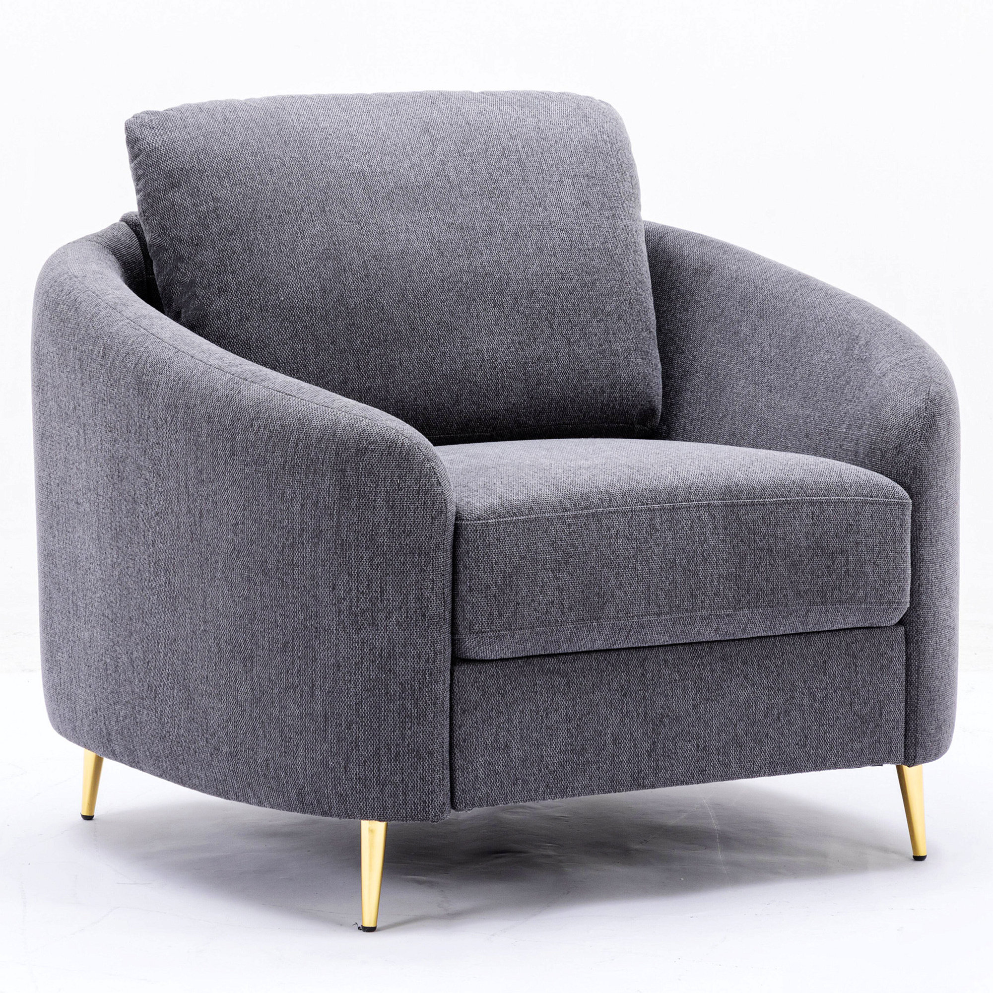 Mercer41 Loose Back Accent Chair,Accent Arm Chair with Metal Legs | Wayfair