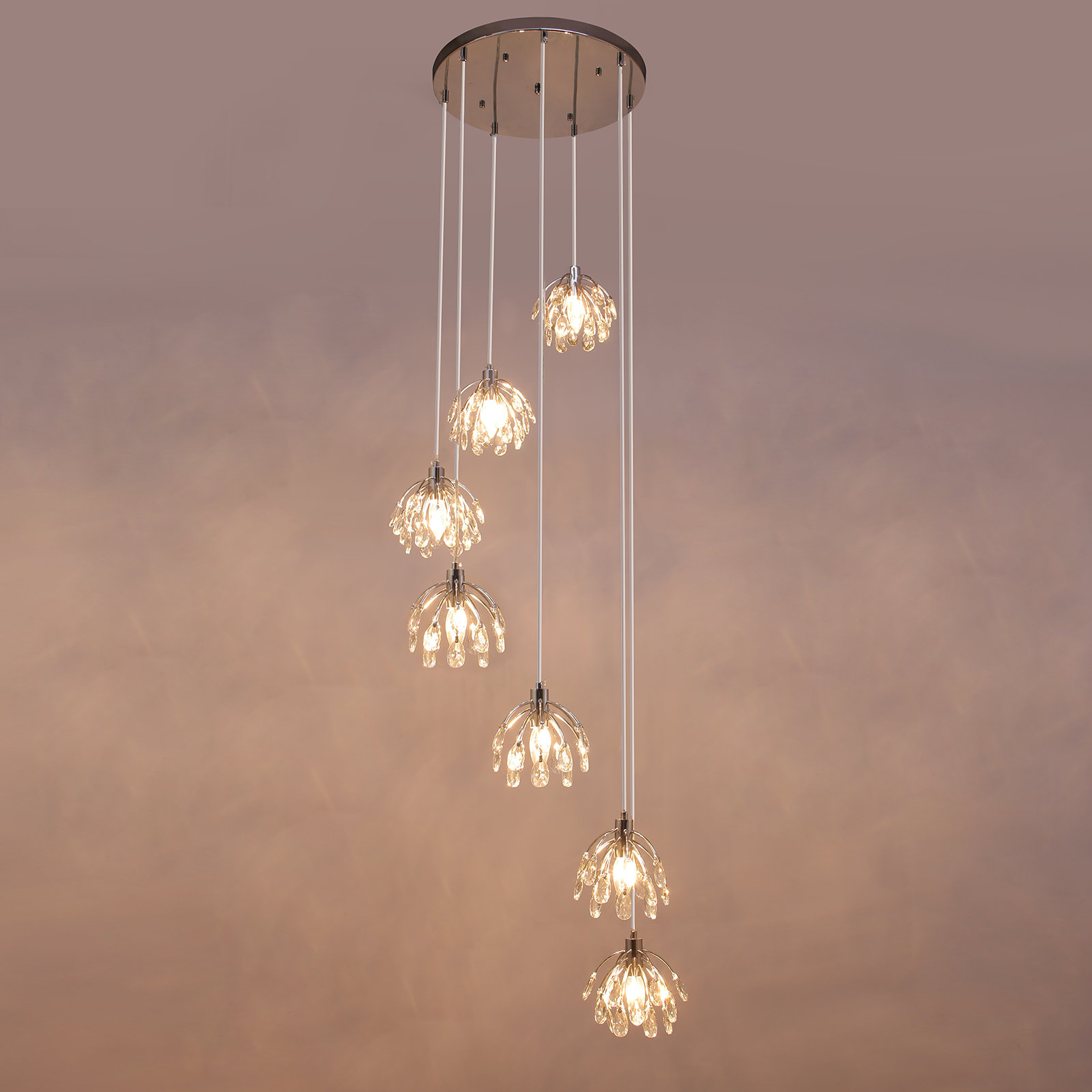 Rosdorf Park 7 - Light Crystal Cluster Pendant Light - Wayfair Canada