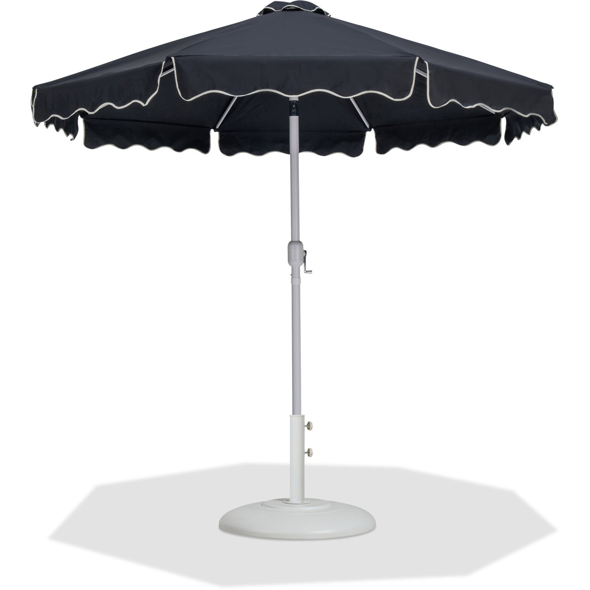 Arlmont & Co. Chavonte Fabric With Piping / Aluminum Patio Umbrella ...
