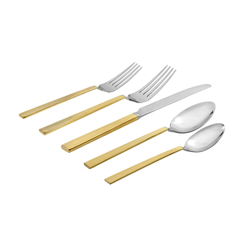 Godinger Silver Art Co Herringbone 20 Piece 18/10 Stainless Steel ...