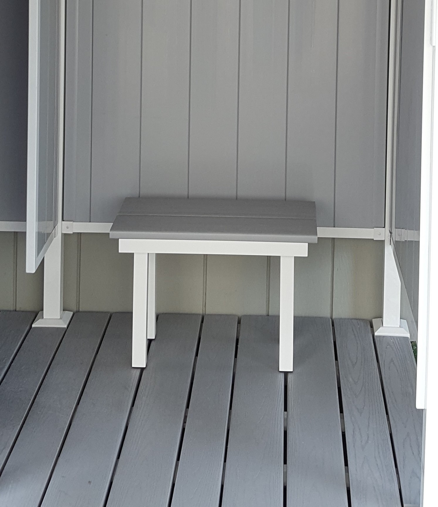 AvconEnclosures 24" Outdoor Shower Bench - Gray | Wayfair
