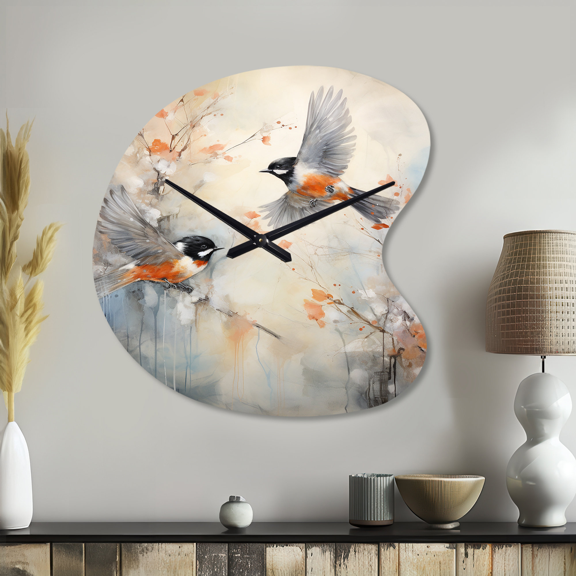 Design Art Bird Avian Symphony I - Bird Irregular Shape Metal Wall ...