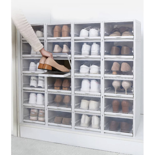 Rebrilliant 3 Pair Shoe Storage Box | Wayfair