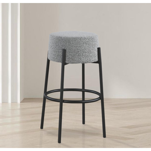 Latitude Run® Avalon Green Boucle Fabric Counter Stool & Reviews | Wayfair